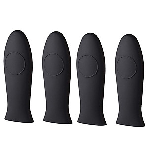 Yuyeran 4PCS Silicone Hot Handle Holder Non-Slip Pot Iron Grip Sleeve Cover for Kitchen Home