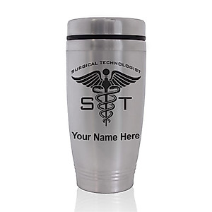SkunkWerkz Commuter Travel Mug, ST Surgical Technologist, Personalized Engraving Included