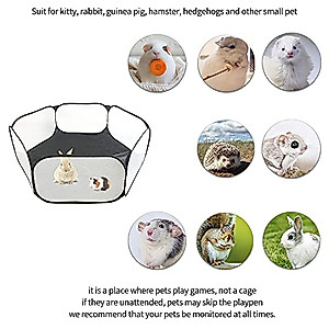 2 Packs of Square Plush Guinea Pig Bed and 1 Small Animals Playpen, Cozy Hamsters Sugar Glider Hedgehog Sleep Bed, Rabbit Cage Accessories Mat