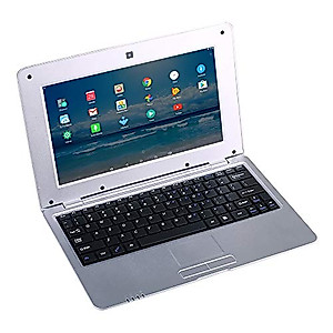 Goldengulf 10.1 Inch Portable Quad Core 8GB Computer Laptop PC Android 6.0 Mini Netbook Slim and Lightweight Notebook Webcam Netflix YouTube Google Player Flash (Silver)