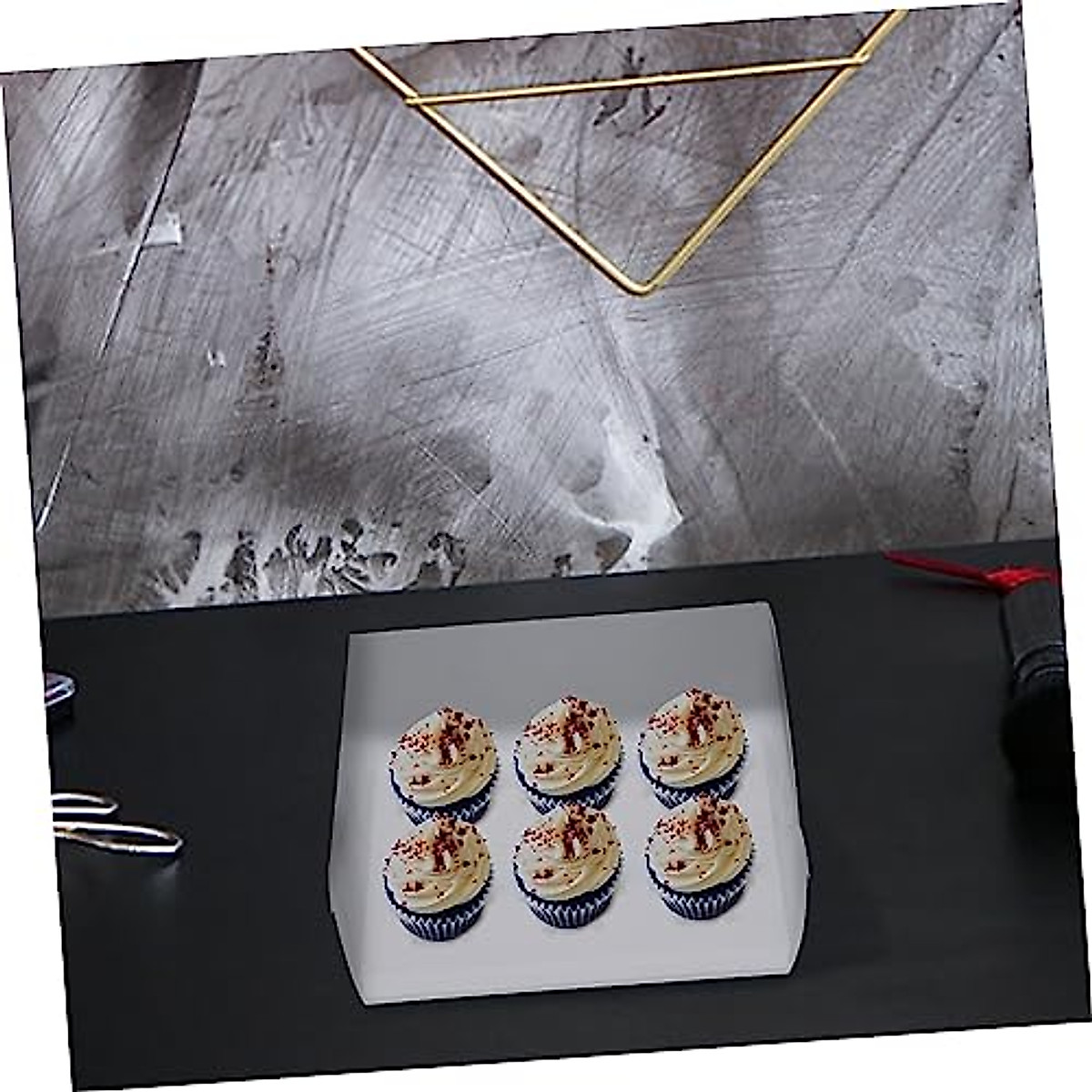 SOLUSTRE Cup Cake Paper Cup 2pcs Packaging Boxes Cupcake Box Mini Muffins Clear Container Mini Paper Cups Cheesecake Holder Containers Clear Cupcake Holder Tart Boxes Cupcake Boxes Fine