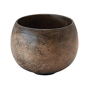 Creative Co-Op Mango Wood Bowl, Walnut Finish