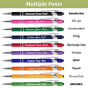 Alistt Up to 300 Personalized Custom Pens with Name in Bulk Customized Pens with Free Engraving Stylus for Women Men Birthdays Graduations Business Gifts