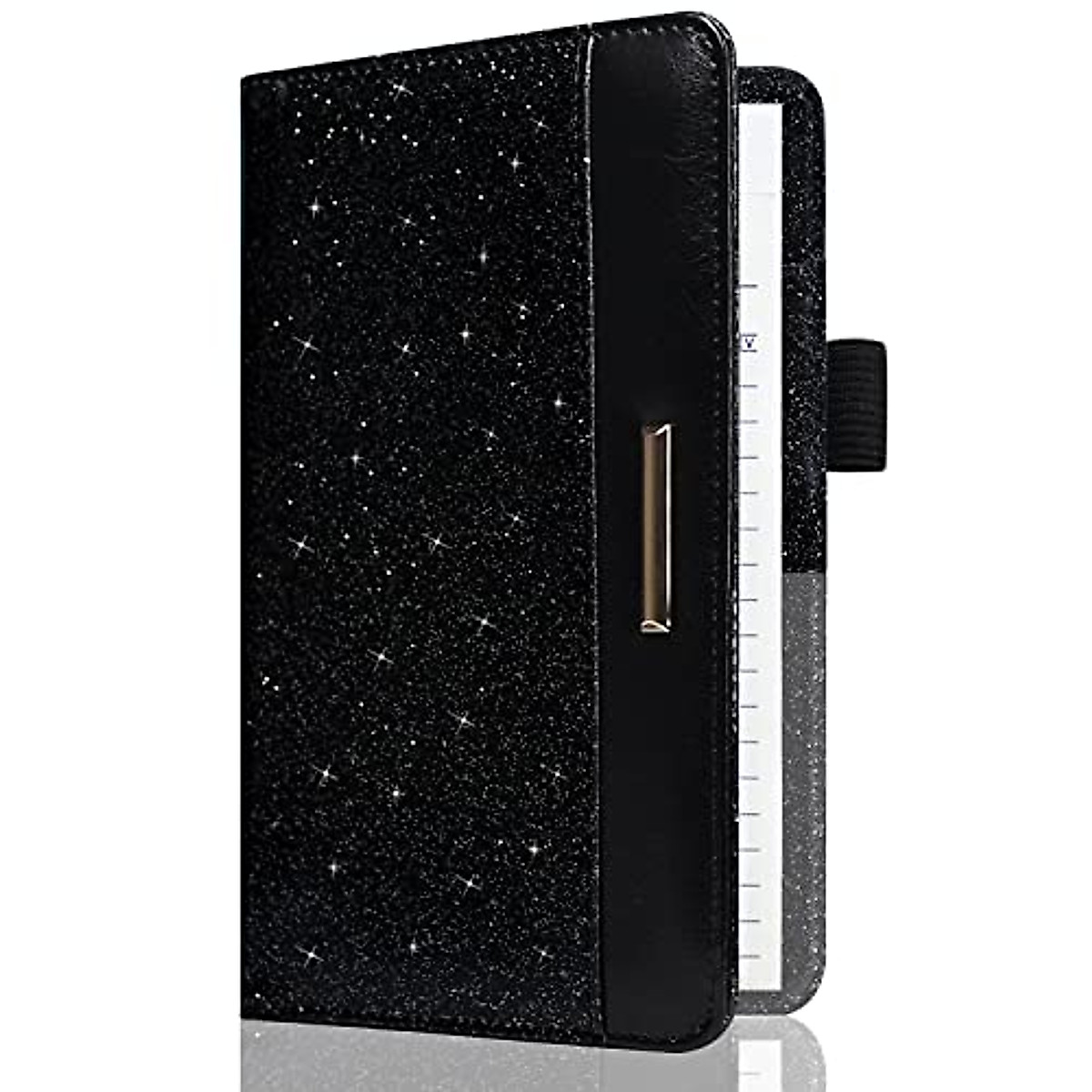 Server Books for Waitress - Leather Waiter Book Server Wallet Cute Waitress Book&Waitstaff Organizer, Guest Check Book Holder Money Pocket Fit Server Apron, Glitter Black