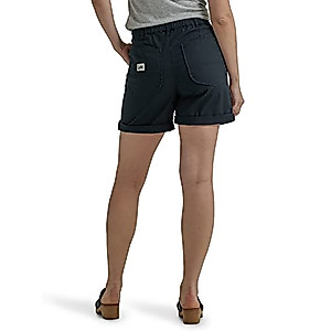 Lee Women's Plus Size Legendary High Rise Relaxed Fit Rolled Short, Black, 20W