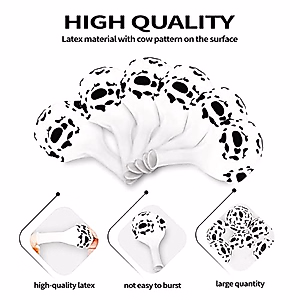 30PCS Cow Balloons Funny Cow Print Balloons For Children's Party Western Cowboy Theme for Kids Birthday Party Favor Supplies Decorations…
