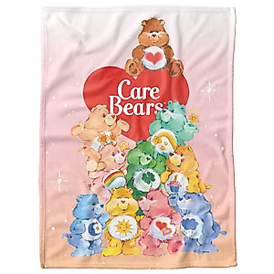 LOGOVISION Care Bears Lightweight Baby Blanket, 30"X40", Beary Big Pile Unisex for Infants Girls & Boys