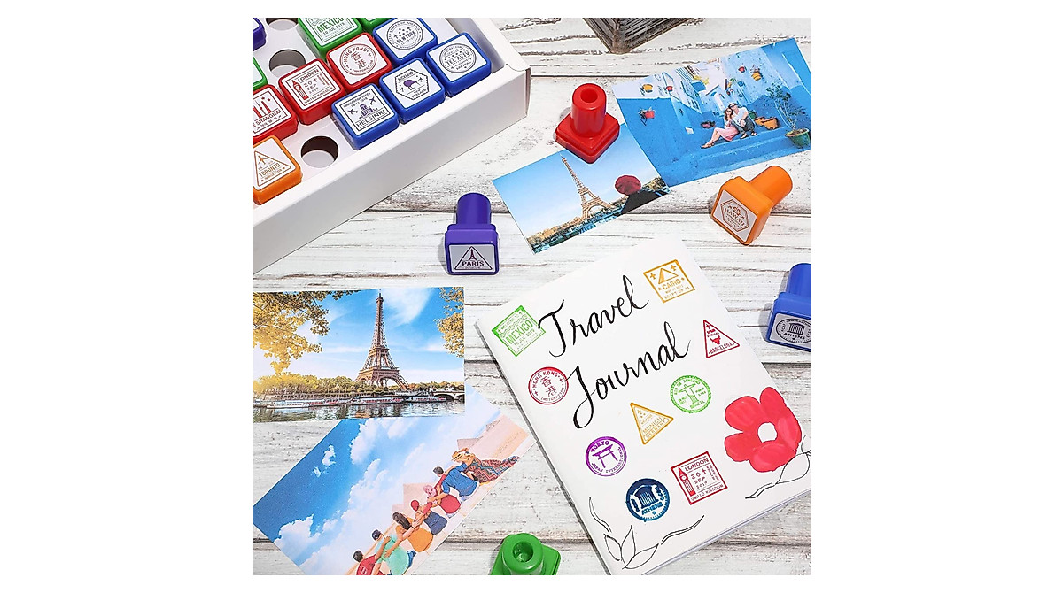 Bright Creations Passport Stamps Set - 26 Unique Designs