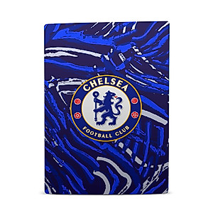 Head Case Designs Officially Licensed Chelsea Football Club Abstract Brush Art Vinyl Faceplate Gaming Skin Decal Compatible With Sony PlayStation 5 PS5 Digital Edition Console and DualSense Controller