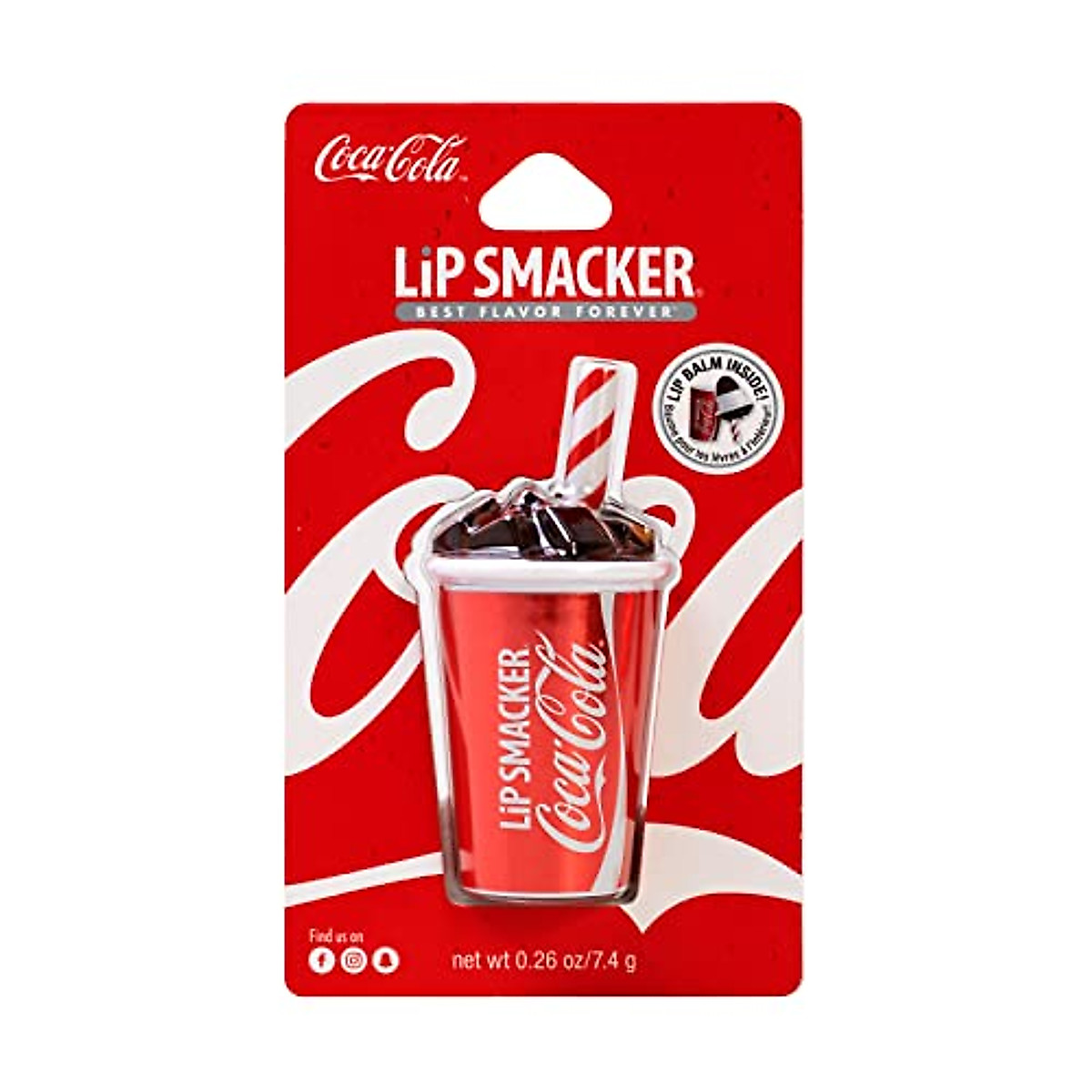 Lip Smackers Coca Cola Flavored Lip Balm, Coke Cup, Coke Flavor, Lip Care, For Kids, Women, Men