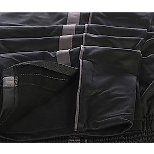 Gioberti Mens Athletic Track Pants, Black Charcoal, Large