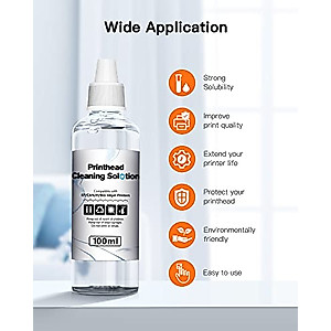 E-Z Ink (TM Printer Cleaning Kit|Printhead Cleaning Kit|for HP/Epson/Canon/Brother Inkjet Printers WF-7710 WF-3640 7620 8600 8610 8620 WF-2750 WF-2650 ET-2750 ET-2650 Liquid Printers Nozzle (100ml)