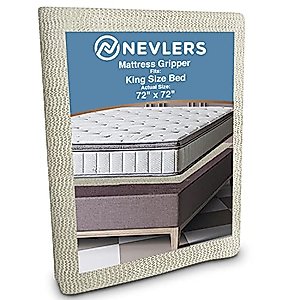 Nevlers King Size 72" x 72" Non Slip Mattress Gripper Helps Keep Mattress Topper from Sliding | Strong & Durable Mattress Slide Stopper |Customizable Non Slip Mattress Pad |Multi-Purpose Mattress Grip