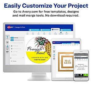 Avery 22802 Printable Tags for Inkjet Printers Only, Tags With Strings, 2" x 3.5", 96 Tags, Sold as 3 Pack, 288 Tags Total