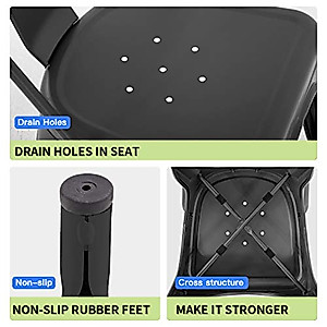 FDW Metal Dining Chairs Set of 2 Patio Chair Indoor Outdoor Chairs Kitchen Metal Chairs Restaurant Chair 18 Inch Seat Height Metal Stackable Chair 330LBS Weight Capacity Tolix Side Bar Chairs