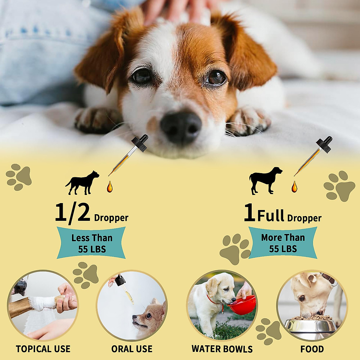 ZOEDUL Hеmp Oil for Dogs - Pets Hemp Calming Drops for Anxiety Sleep Pain Inflammation Arthritis Allergies - Supports Skin Itchy, Joint & Hip Health - Herbal Supplements- Non-GMO