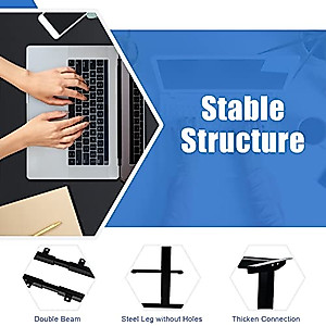 Tangkula Large L Shaped Dual Motor Standing Desk, 72” Electric Height Adjustable Stand Up Desk with 3 Memory Positions, Cable Tray, Hook, Sit Stand Home Office Desk, Corner Standing Desk