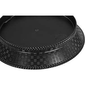 Carlisle FoodService Products 652703 WeaveWear Round Serving Basket, 10", Black (Pack of 12)