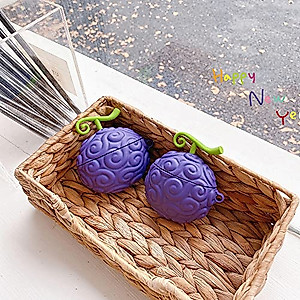 for Airpods 1&2 Case, Cute Funny Cool Soft Silicone,Fashion Anime 3D Character Design,with Safe and Convenient Keychain Very Suitable for Men, Women, Old People, Children (Rubber Fruit)