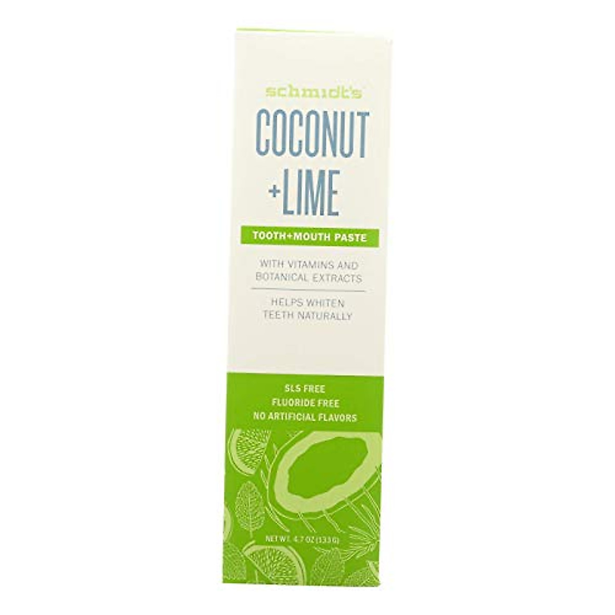 Schmidt's, Coconut Lime Toothpaste, 4.7 Ounce