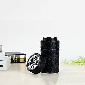 Tire Coffee Tea Cup Stainless Steel Interior Durable Cup Personalized Tire Styling Coffee mug / Tea cup，Designed for Car Lovers，Stainless Steel Inner Tube，11oz Coffee Thermos for Men