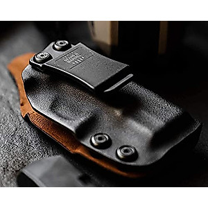 Gears and Barrels Kydex Leather Holster for Taurus GX4 - IWB Concealed Carry with Adjustable Retention and Leather Lining - Right Hand