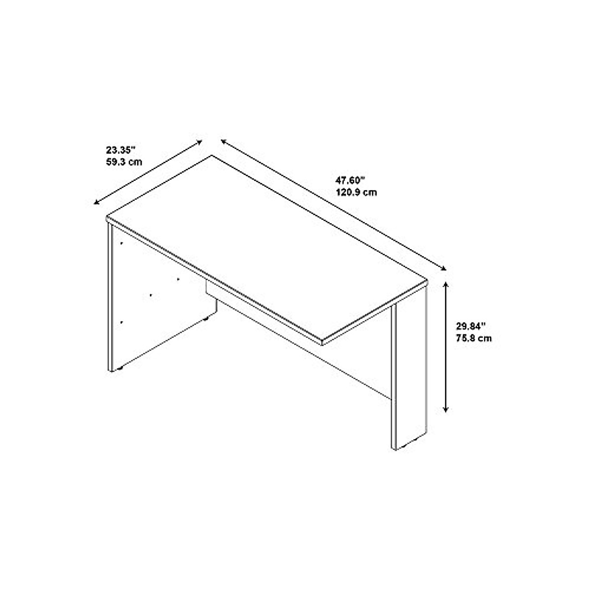 Bush Business Furniture Series C Bridge/Return, Mocha Cherry