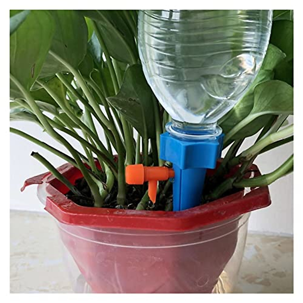 VIEUE Garden Drip Irrigation System Accessories DIY Automatic Plant Waterer Drip Irrigation System Water Nail Dripper Blue/Green Household Waterer Bottle Dripper 3 Pieces (Color : Blue)
