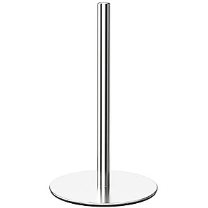 Silver Paper Towel Holder Free-Standing Kitchen Roll Holder, Premium Stainless Steel Kitchen Paper Holder for Kitchen Rolls Organizer, Classic Fashion Kitchen Roll Dispenser