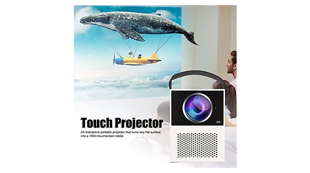 Interactive Touch Projector - Android 9, Portable HD