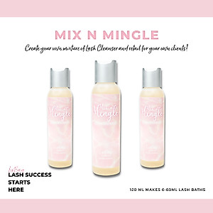 LIVBAY Mix N Mingle - Lash Extension Cleanser + Lash Wash Foam Shampoo for Eyelash Extensions for Home and Salon Use (Concentrate 120ml)