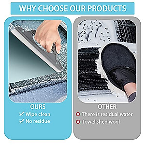 2pcs Car Glass Dryer Squeegee, Silicone Waterblade Wash Window Wiper, Windshield Cleaning Vehicle Scraper Scrubber Duster Windows Squeegee for Glass Mirror Car Window