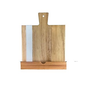 Marble and Acacia Bamboo Wood Recipe Book/Tablet Stand