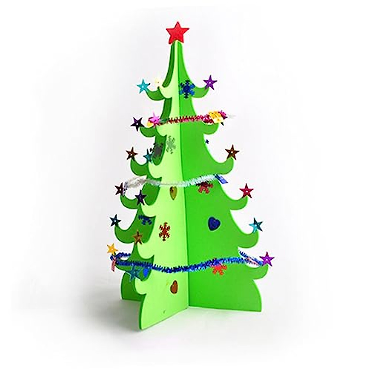 Garneck 4pcs Mini Christmas Pine Tree Mini Desk Felt Christmas Craft Xmas Craft Supplies DIY Christmas Ornament DIY Material Set Christmas Tree Self Made Decorate Desk Christmas Tree