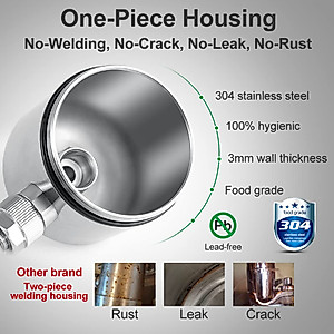 WINGSOL Faucet Filter Reusable Washable Filter Fit Well Water 304 Stainless Steel, Mainly Reduce Rust, Dirt, Sand and Partially Remove Odor Smell/Improve Taste, 250-Gallon 0.5µm Faucet Water Filter