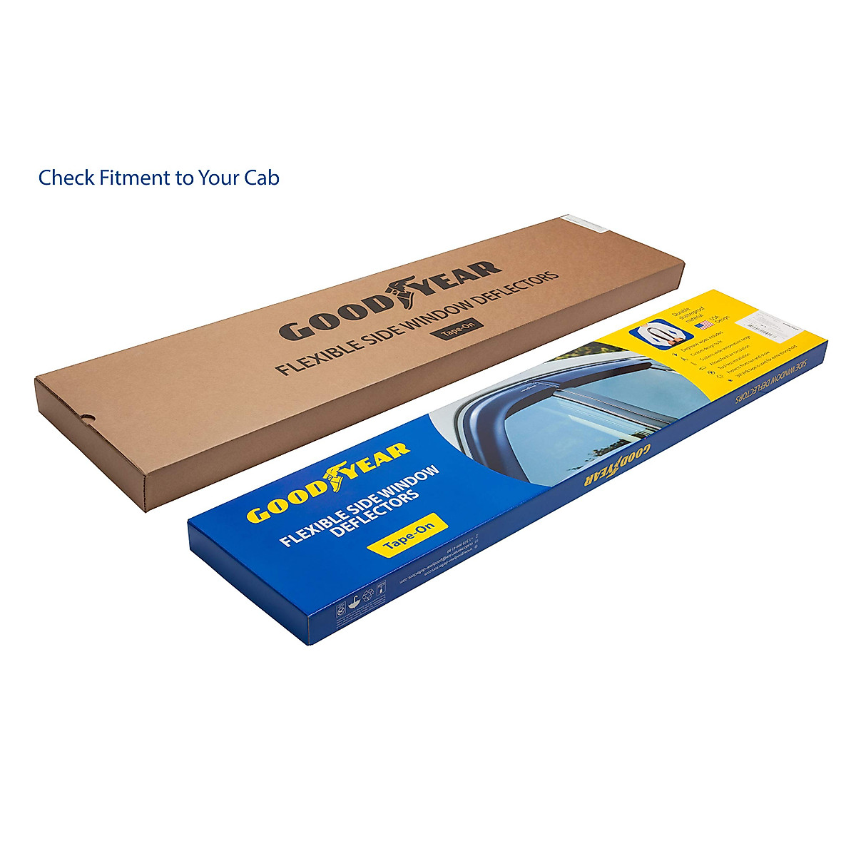 Goodyear Shatterproof Window Deflectors for Trucks Ford F250 F350 Super Duty 1999-2016 SuperCab, Tape-on Rain Guards, Window Visors, Vent Deflector, Vent Visor, Truck Accessories, 4 pcs- GY003196LP