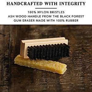 Suede Brush and Eraser - Suede Cleaner - Safe on Suede and Nubuck. Effectively Cleans and Restores Nap - Cobbler's Choice