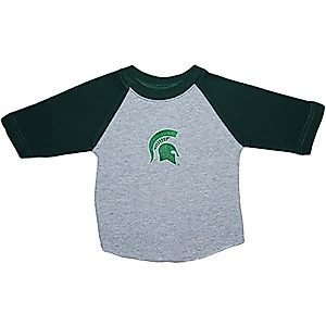 Michigan State University MSU Spartans Baby and Toddler 2-Tone Raglan Baseball Shirt