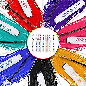 Luxsea Waterproof Colorful Mascara 7 Colors Long Lasting Mascara Lengthening Voluminous Eyeliner Charming Mascara for Eyelash Eye Makeup