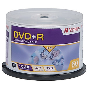 Verbatim 8X 4.7 GB DVD+R Spindle (50 Discs)