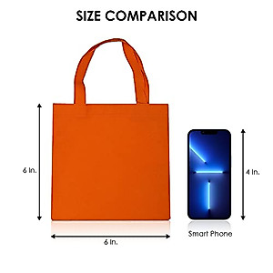 Kids Gift Bags - 12 Pack 6x6 Inch Extra Small Fabric Git Bags with Handles, Multi Color Cloth Fabric Reusable Totes Bulk, Neon Party Favor Bag for Kids Birthdays Parties, Gifts, Goodies, Treats, Candy