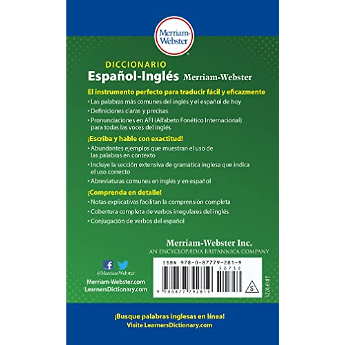 Diccionario Español-Inglés Merriam-Webster (Multilingual, English and Spanish Edition)