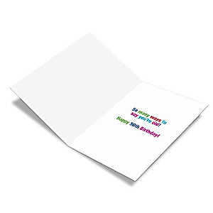 NobleWorks - 50th Funny Card for Birthday - Milestone Bday of 50 Years, Celebrate and Congrats Notecard with Envelope - Word Cloud 50 C3249MBG