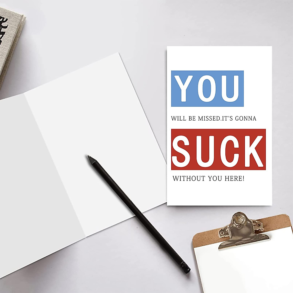 BENNLOOS Sarcasm Leaving Definition Card for Work Bestie Friend, Rude Farewell Gifts for Coworkers, Naughty Going Away Gifts for Women Men, Funny Goodbye Cards for Him Her