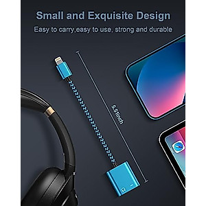 2 Pack iPhone Headphone Adapter, [Apple MFi Certified] 2 in 1 Lightning to 3.5mm Headphone Aux Audio + Charger Splitter iPhone Aux Adapter Dongle for iPhone 14 13 12 11 Pro Max Mini XR XS 8 iPad iPod