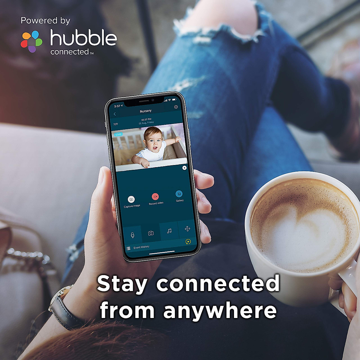 Motorola Peekaboo WiFi 1080p Video Baby Monitor - Multi-Color Night Light, Two-Way Audio, Infrared Night Vision – 360 Degree Remote Pan Scan and Digital Zoom/Tilt, Soothing Sounds & Lullabies