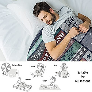 Ivivis Gifts for Boyfriend to My Boyfriend Blanket from Girlfriend, Boyfriend Gifts for Christmas, Romantic Anniversary Valentines Birthday Gifts for Boyfriend Him, Fleece Throw Blankets 60"x50"