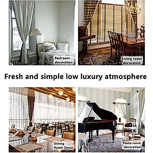 4Pack Curtain Tiebacks - Magnetic Curtain Tiebacks, European Style Convenient Drape Tie Backs，No Tools Required for Christmas Home Holiday Décor (Rice Red, 4)