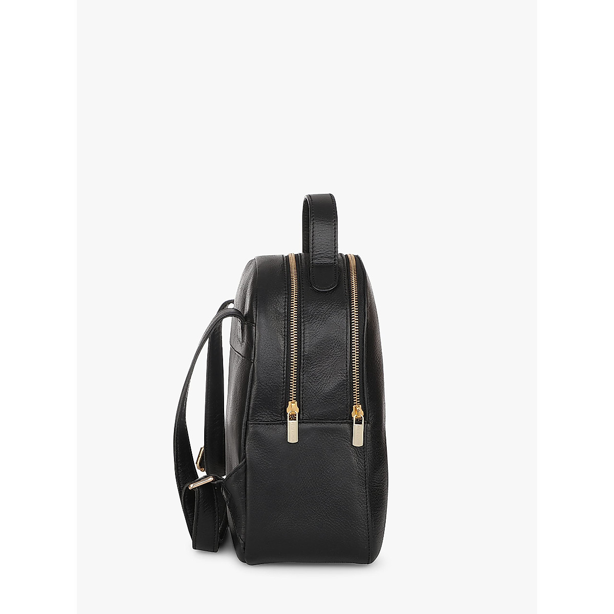 Pelle Luxur Women Genuine Leather Business Work Laptop Backpack- Purse For College Travel Large Capacity (Black)