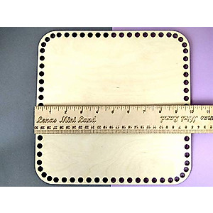 Basket Bottom, 10 inch 25 cm. Square Wooden Base Crochet Weaving Craft Supplies